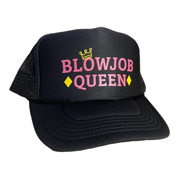Funny Trucker Hats | Accessories | Blowjob Queen Hat Funny Bachelorette ...